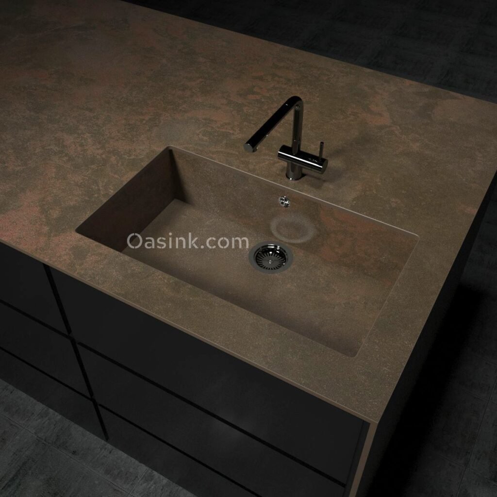 Dekton Keranium | Sa Caleta Sink - Oasink integrated sinks.