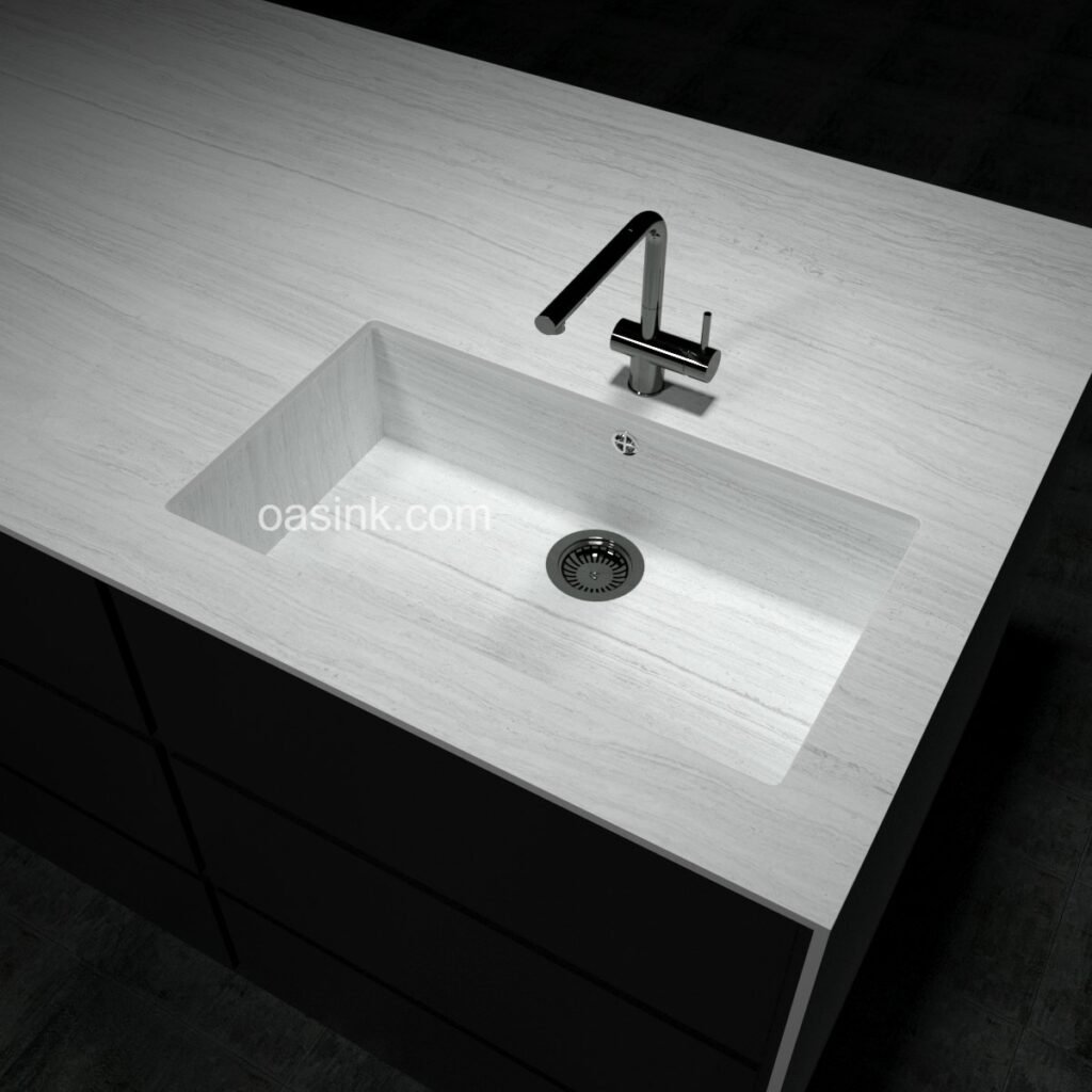 Neolith Calista | Sa Caleta Sink - Oasink integrated sinks.
